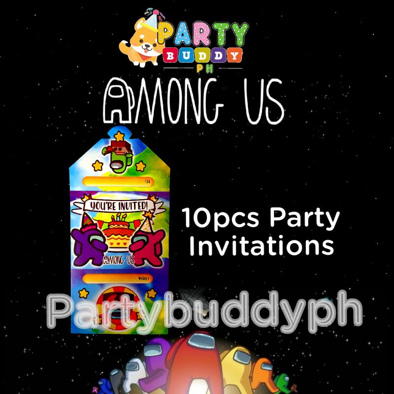 10pcs Space Invaders One Fold Party Invitations PartyBuddyPH | Shopee ...