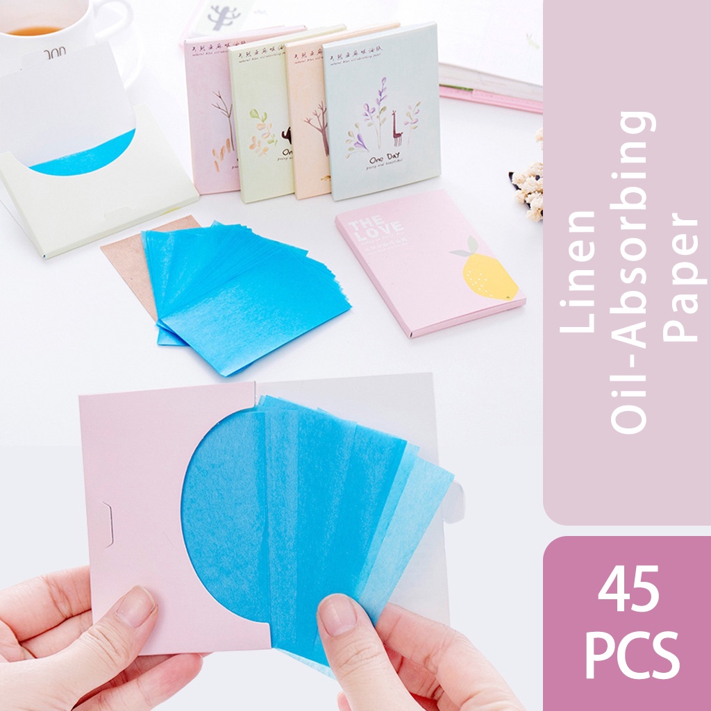 Linen oil-absorbing paper for men and women facial oil-absorbing blue ...