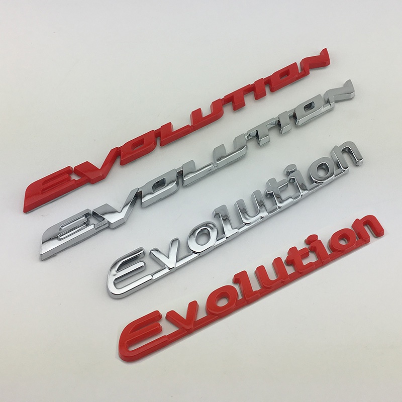 EVOLUTION Letter emblem for Mitsubishi lancer EVO Rear logo Car back ...