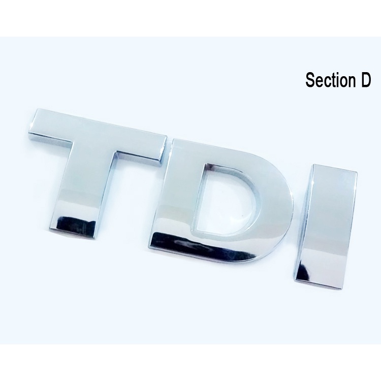 TDI Car Modification Badge Emblem Decal 3D Logo Sticker | Shopee ...