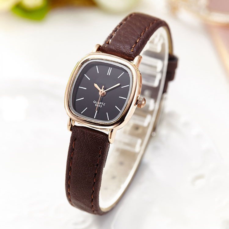 Simple Women Watch Small square Super Thin Quartz Watches KF | Shopee ...