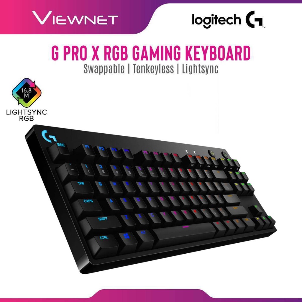 Logitech G Pro X Tenkeyless Wired RGB Mechanical Gaming Keyboard ...