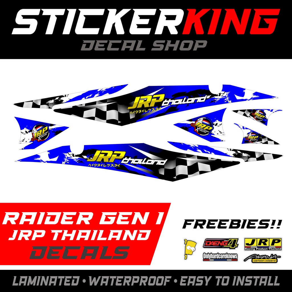 RAIDER GEN1 JRP THAILAND DECALS (BLUE) | Shopee Philippines