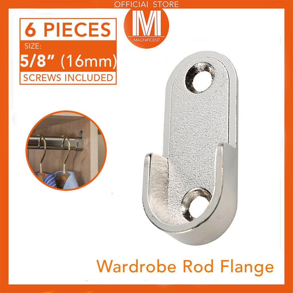 Oval Flange Wall Mounted for Curtain Rod (6 Pieces) | Shopee Philippines