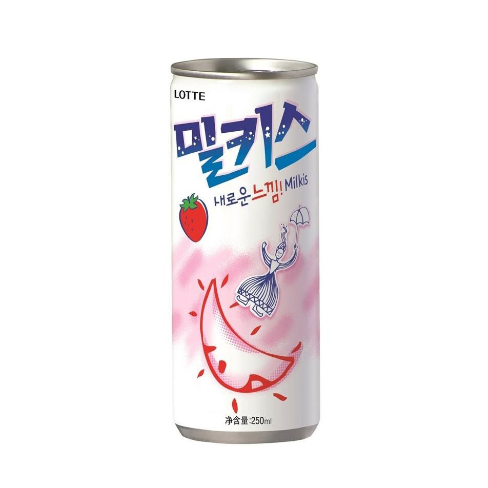 LOTTE-CHILSUNG MILKIS CAN ( MILKIS YOGURT ORIGINAL / APPLE / PEACH ...