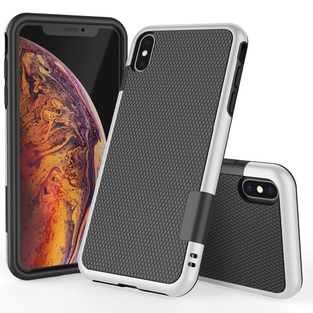 Anti Slip Shockproof Hybrid Hard Silicone Case for iPhone X XR XS MAX 8 ...
