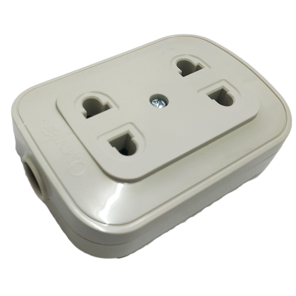 OMNI 2 GANG UNIVERSAL OUTLET WSO-002 SURFACE TYPE OUTLET | Shopee ...