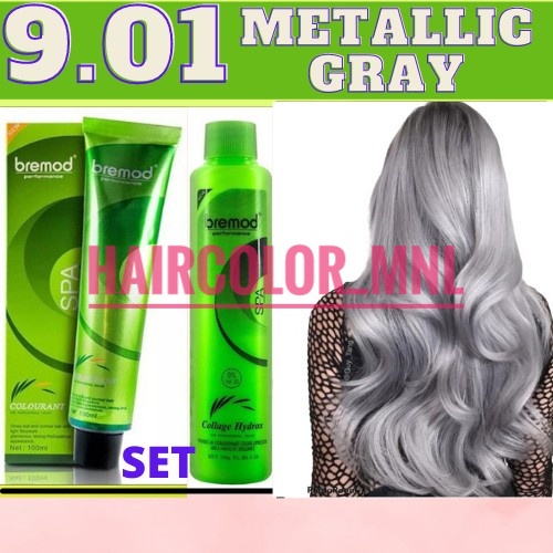 BREMOD 9.01 METALLIC GRAY COLOR SET WITH OXIDIZER (100ML) | Shopee ...