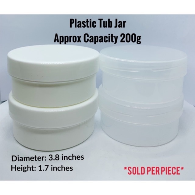 200g Plastic Tub 50pcs | Shopee Philippines