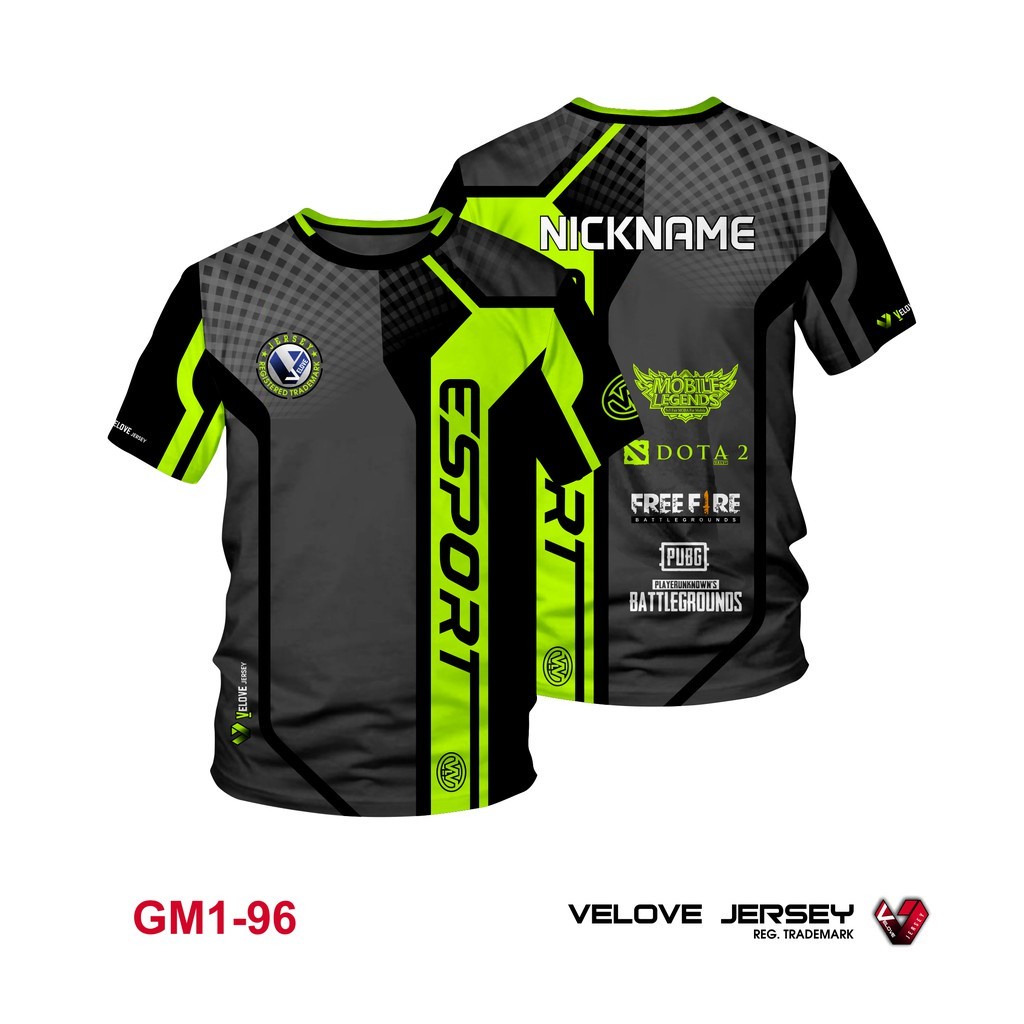 T-SHIRT JERSEY ESPORTS GAMING,Fullprinting Mens /GAMING FREE FIRE MLBB ...