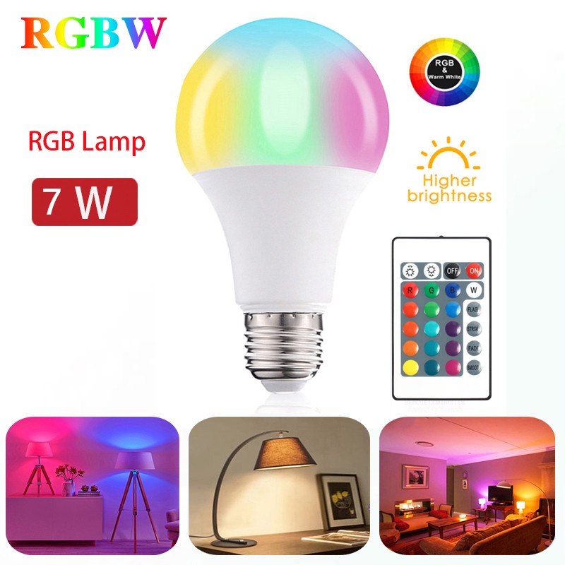 RGB LED Lights Bulbs 2020 New 7W/12W/15W LED Lamp Bulb Dimmer Lamp Clad ...