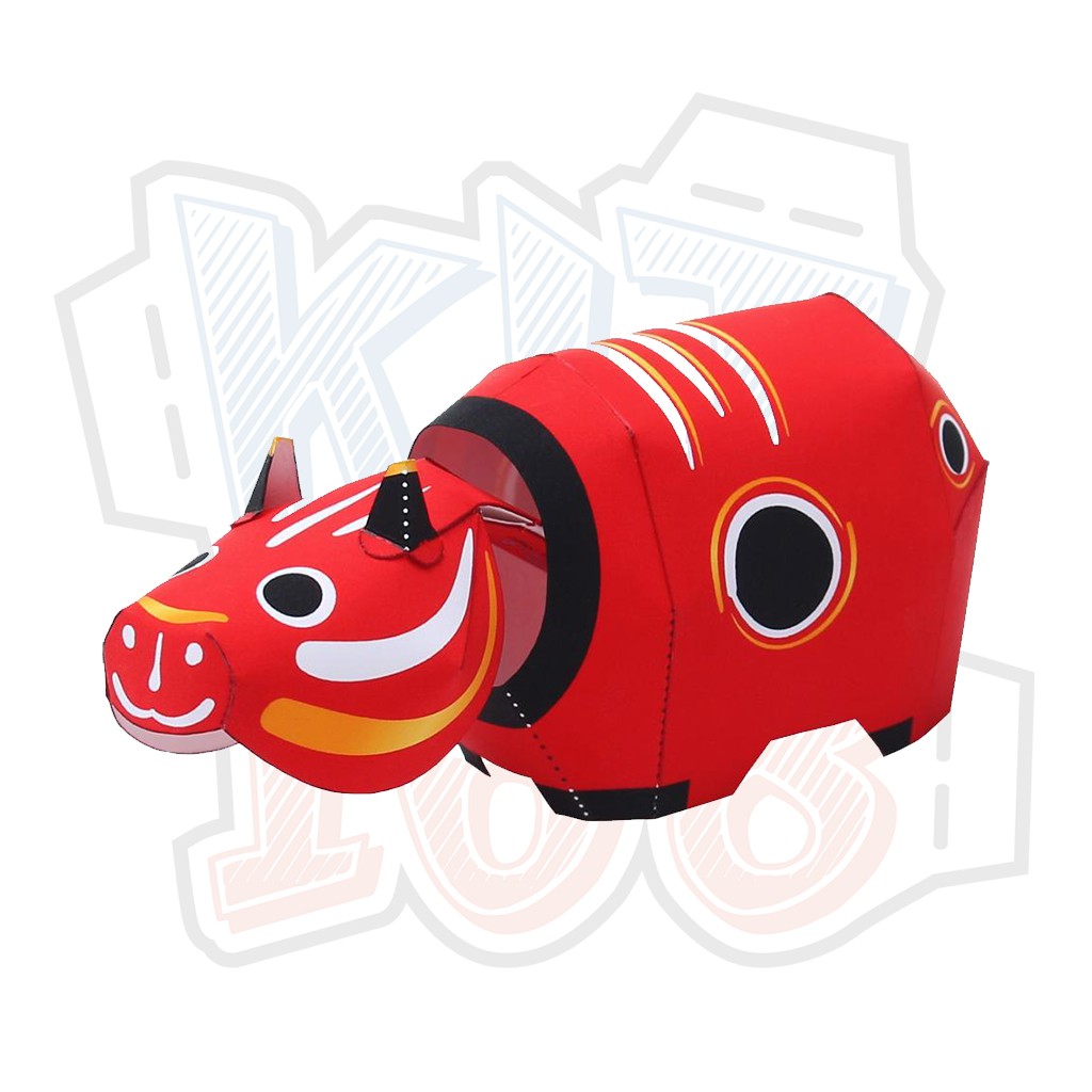 Japanese Akabeko toy paper model | Shopee Philippines