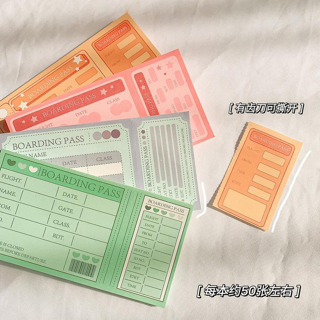 50 Pcs Sticky Notes Book Girl Heart Student Stationery Notebook Cute ...