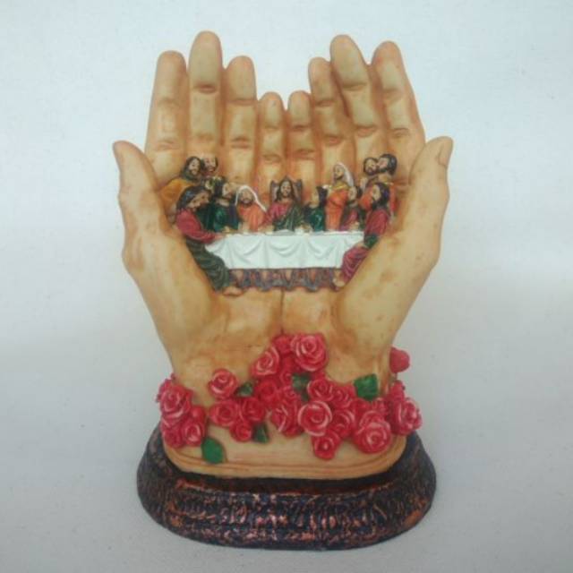 Statue of the Last Holy Communion Hand Last Supper Jesus Pupil of the ...