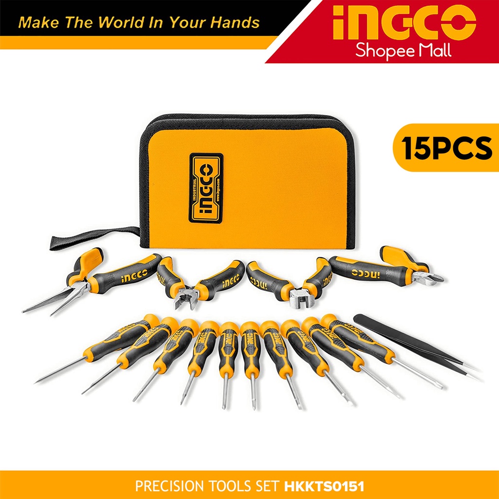 [EXCLUSIVE] INGCO HKTTS0151 Precision Tools Set 15 PCS/SET High Quality ...