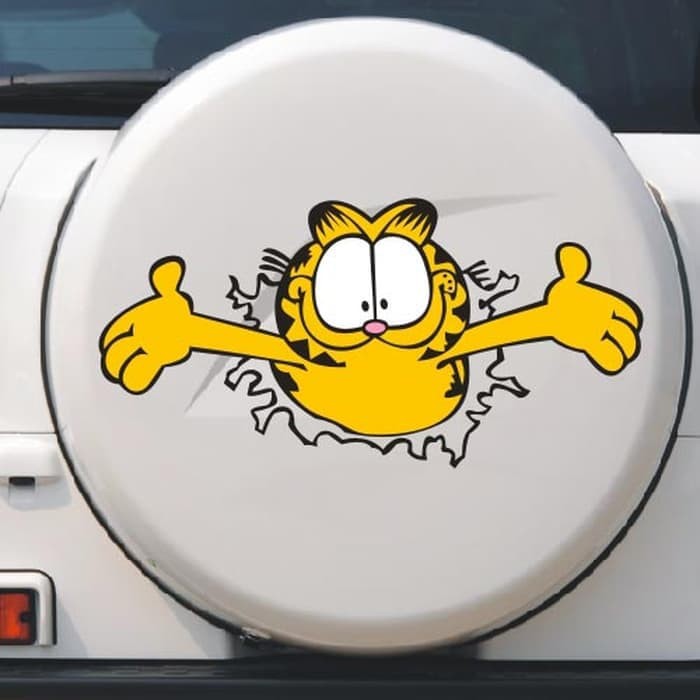 Garfield happy funny stickers, cool durable quality car cutting ...