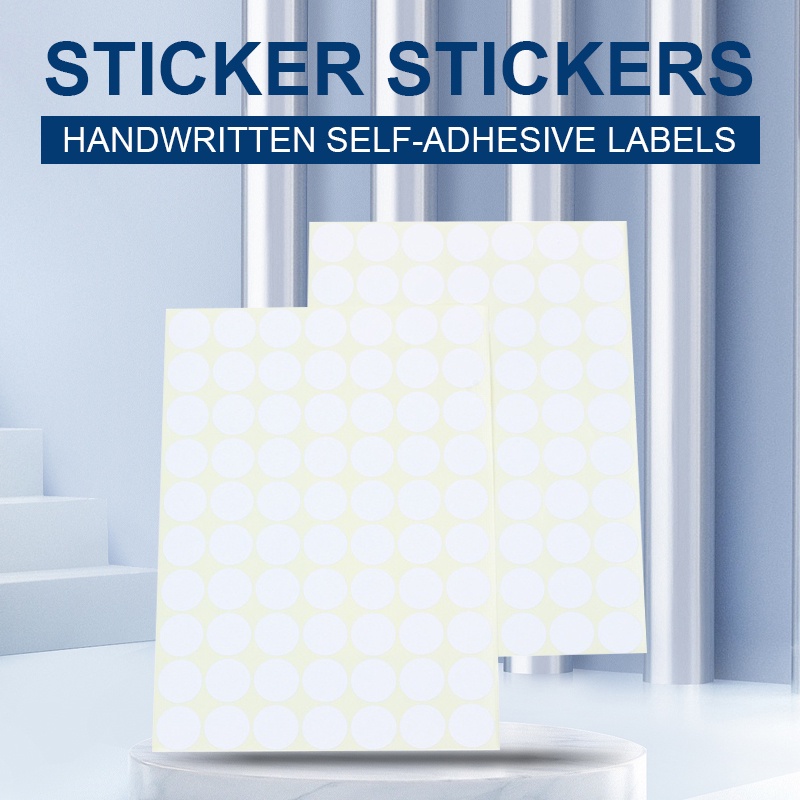 19mm Circles Round Code Stickers Self Adhesive Sticky Labels White N2PH ...