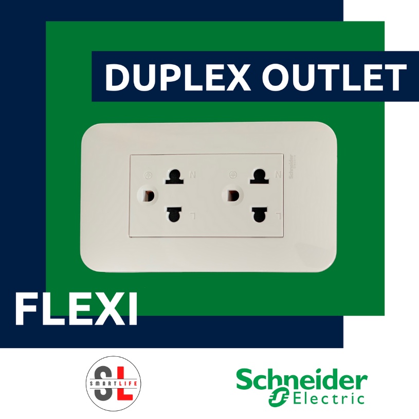 Schneider Flexi 1 or 2 Gang 3-Pin Universal Socket Outlet 16A 250V With ...