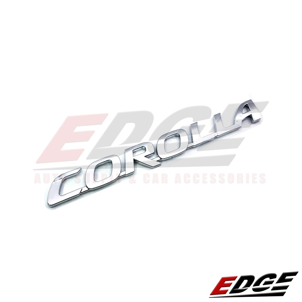 Emblem - COROLLA - Chrome - 2x17cm // toyota adhesive ready sticker ...