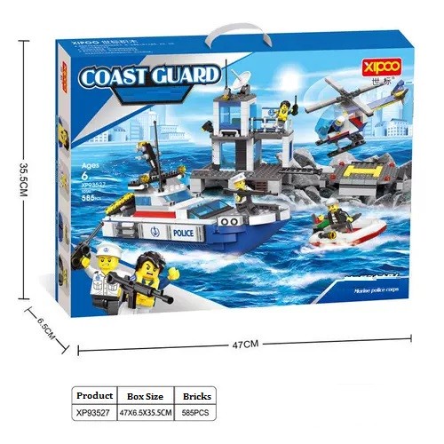 Lego Block Police Patrol Boat Water Police | Shopee Philippines