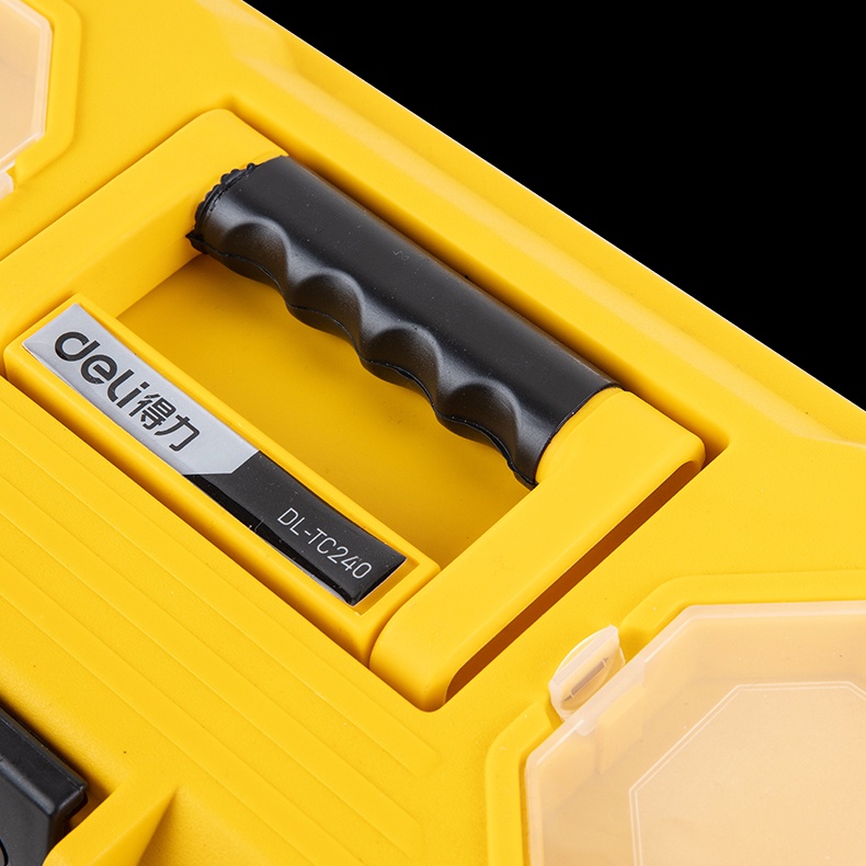 Deli 12-19 inch Heavy Duty Tool Box Toolbox Double Layer Plastic Tool ...