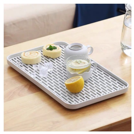 (Spot goods)Drain Tray Double Layer Tray Rectangular Tea/Fruit Tray ...