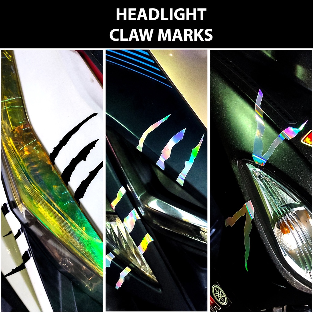 Motorcycle Claw Scratch Kalmot Marks Hologram Sticker Click Aerox ...