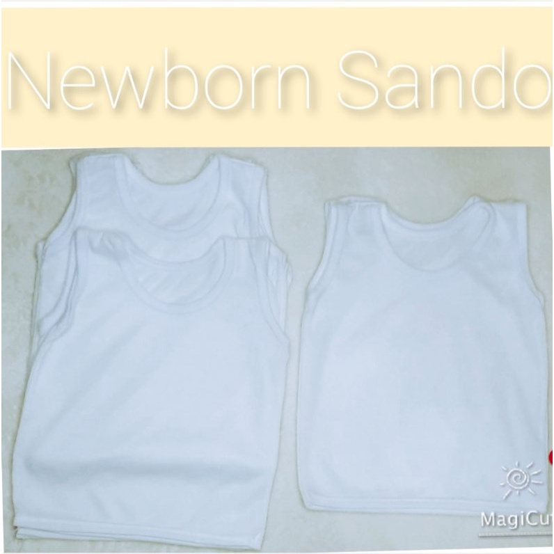 Newborn Sando Sabrina white Sando muscle sando | Shopee Philippines