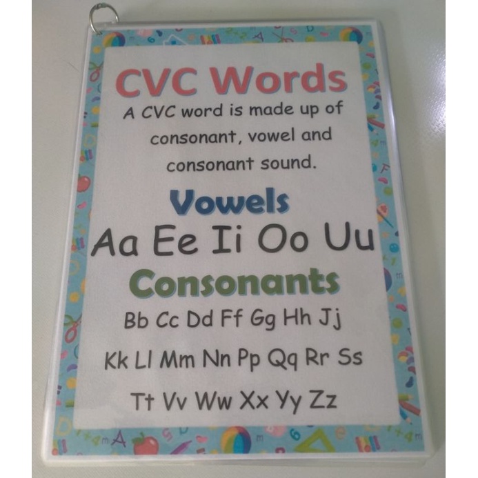 CVC Word laminated for kids | Shopee Philippines