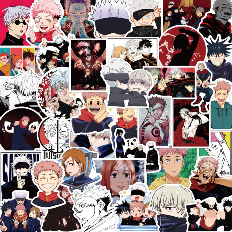100pcs Pack Anime Jujutsu Kaisen Stickers Laptop Bicycle Guitar