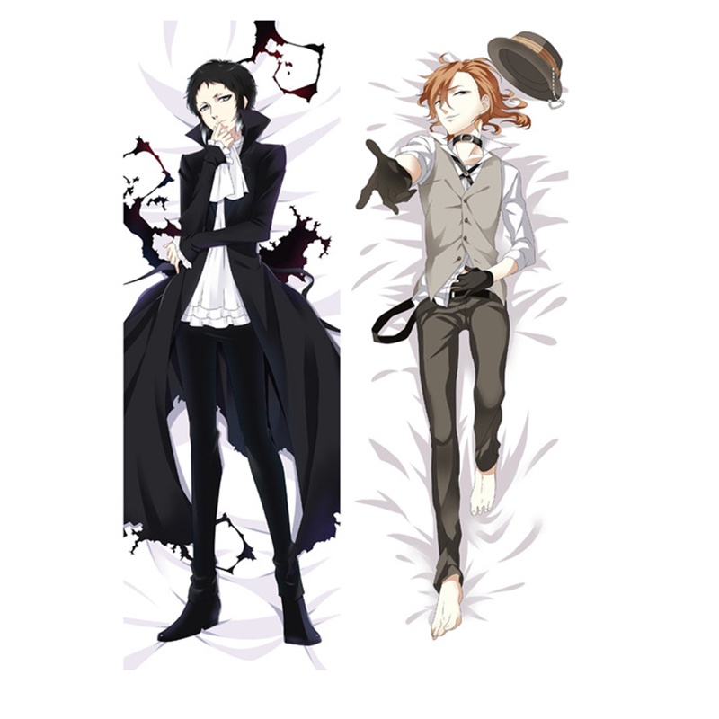 60x180cm Anime Bungo Stray Dogs Pillow Case Dazai Osamu Dakimakura ...