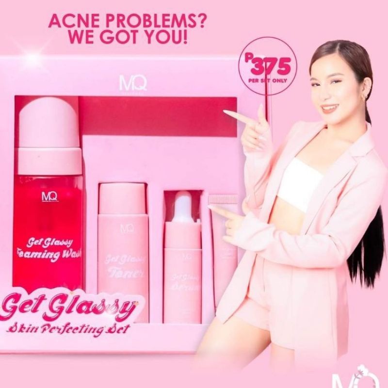 NEW PACKAGING MQ COSMETICS GET GLASSY SKIN PERFECTING SET & BIG SERUM ...