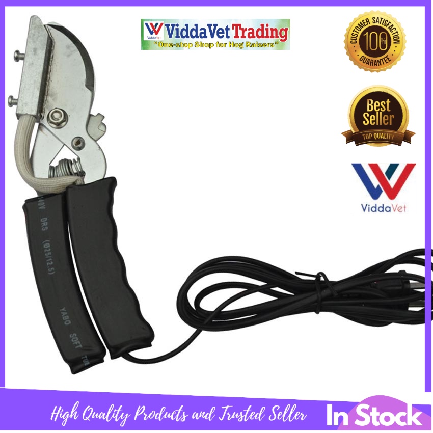 Viddavet trading Electric Piglet Tail Cutter Heavy duty Plier Heating ...