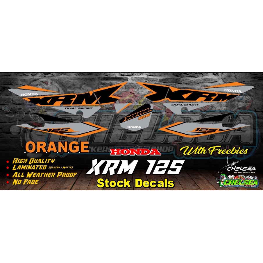 Honda XRM 125 Stock Decals / Stickers with freebies | Shopee Philippines