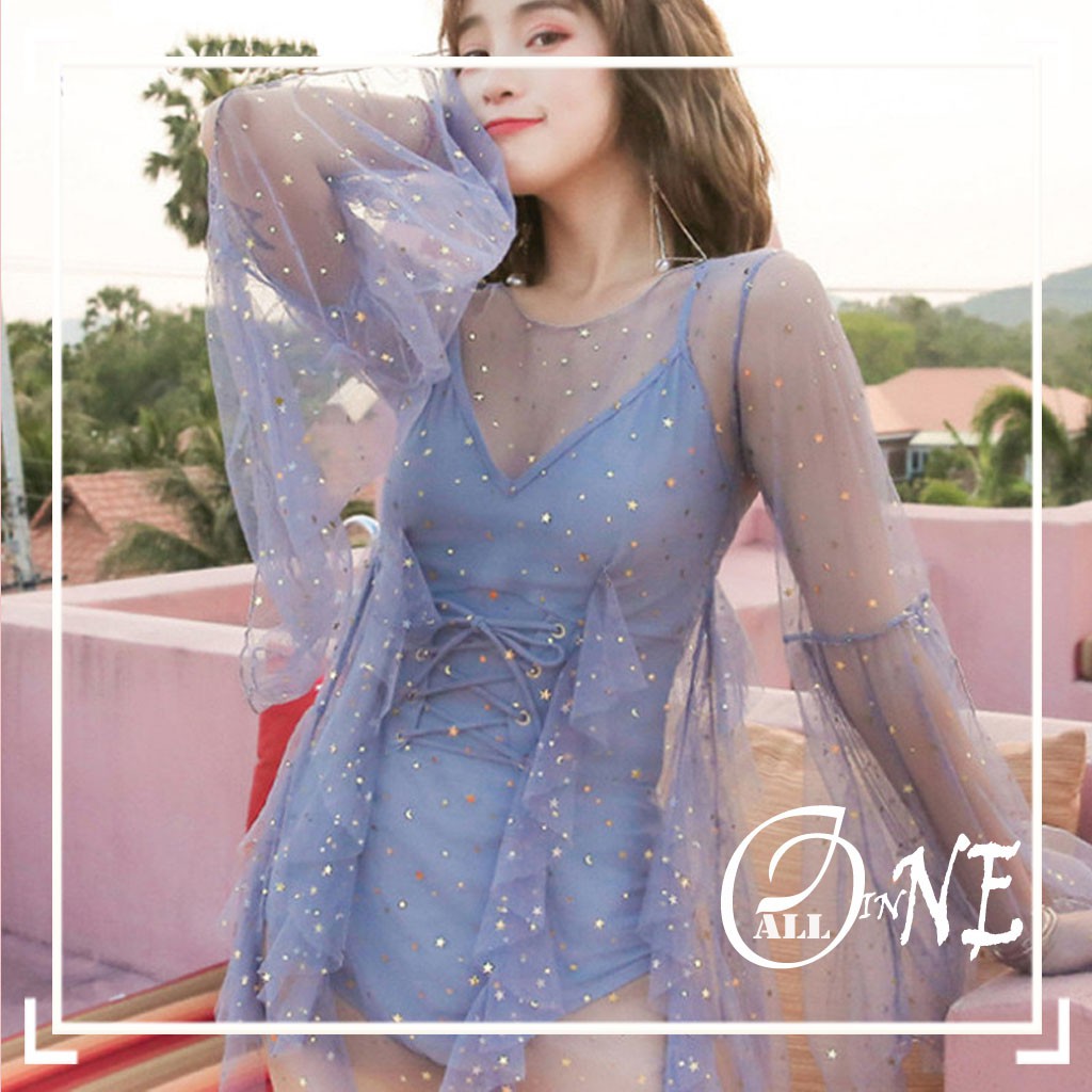 All IN ONE-040 Korean Style Women's Swimsuit Bikini Set Imported High ...