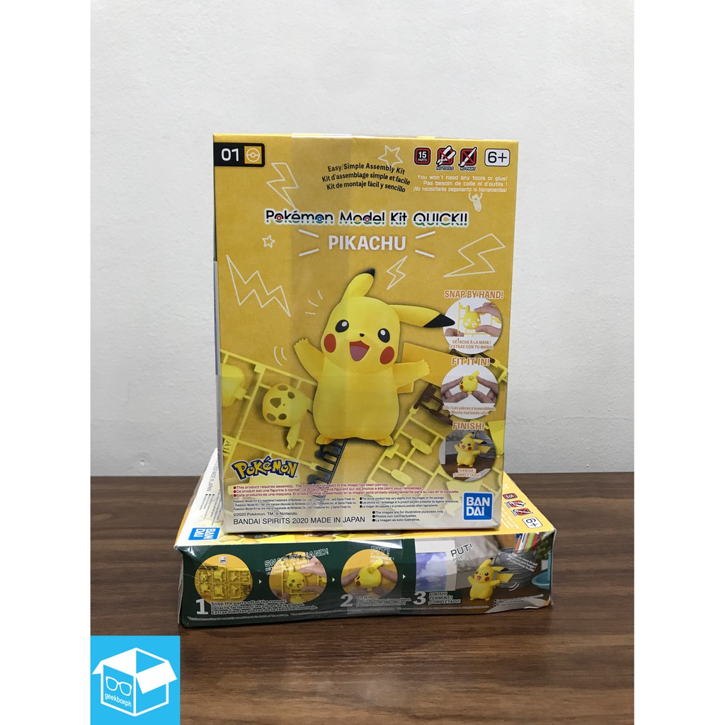 Bandai: Pokemon Model Kit Quick!! 01 - Pikachu (Box Damaged) | Shopee ...