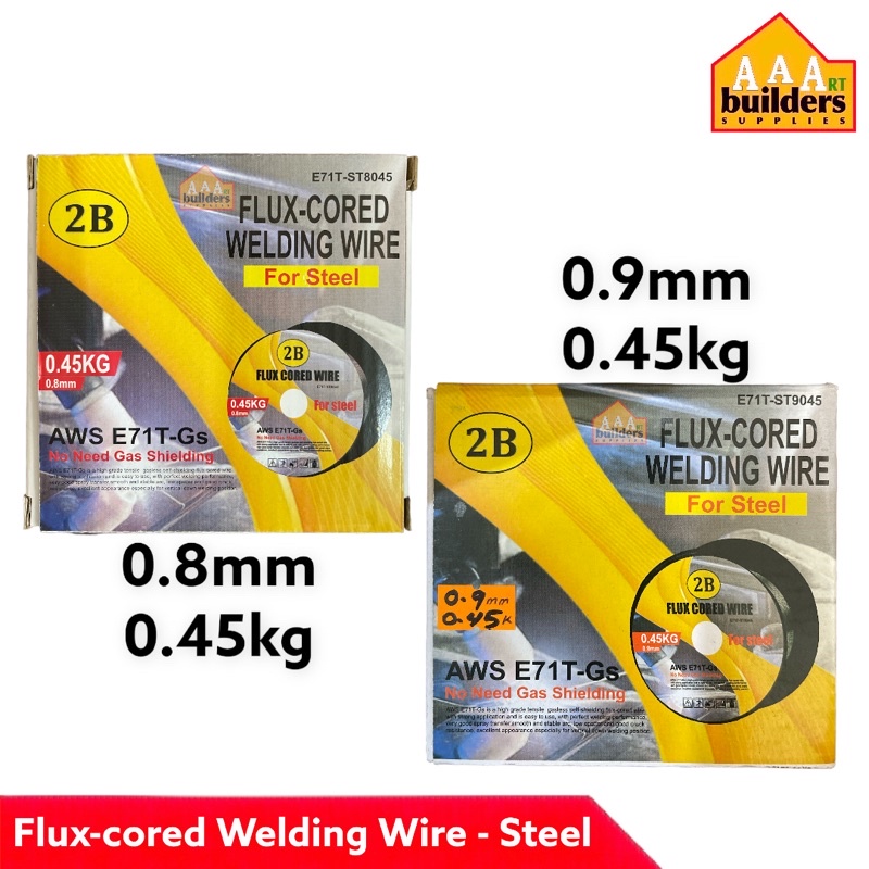 2B Flux Cored Welding Wire for Steel/SS MIG Welding 0.8mm 0.9mm 0.45kg ...