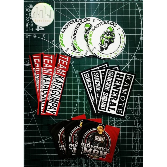 MOTO VLOGGER LOGO VINYL STICKER WATERPROOF HIGH QUALITY MOTORCYCLE ...