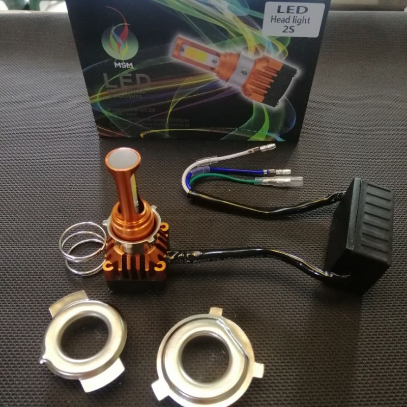 motorcycle MSM HEADLIGHT LED 2S/2LED YELLOW White 30wtts | Shopee ...