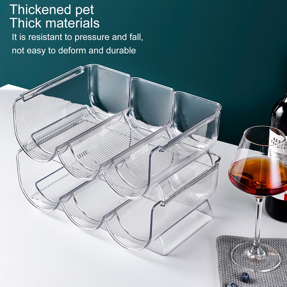 Acrylic Stackable Water Bottle Holder - Kitchen Pantry Refrigerator ...