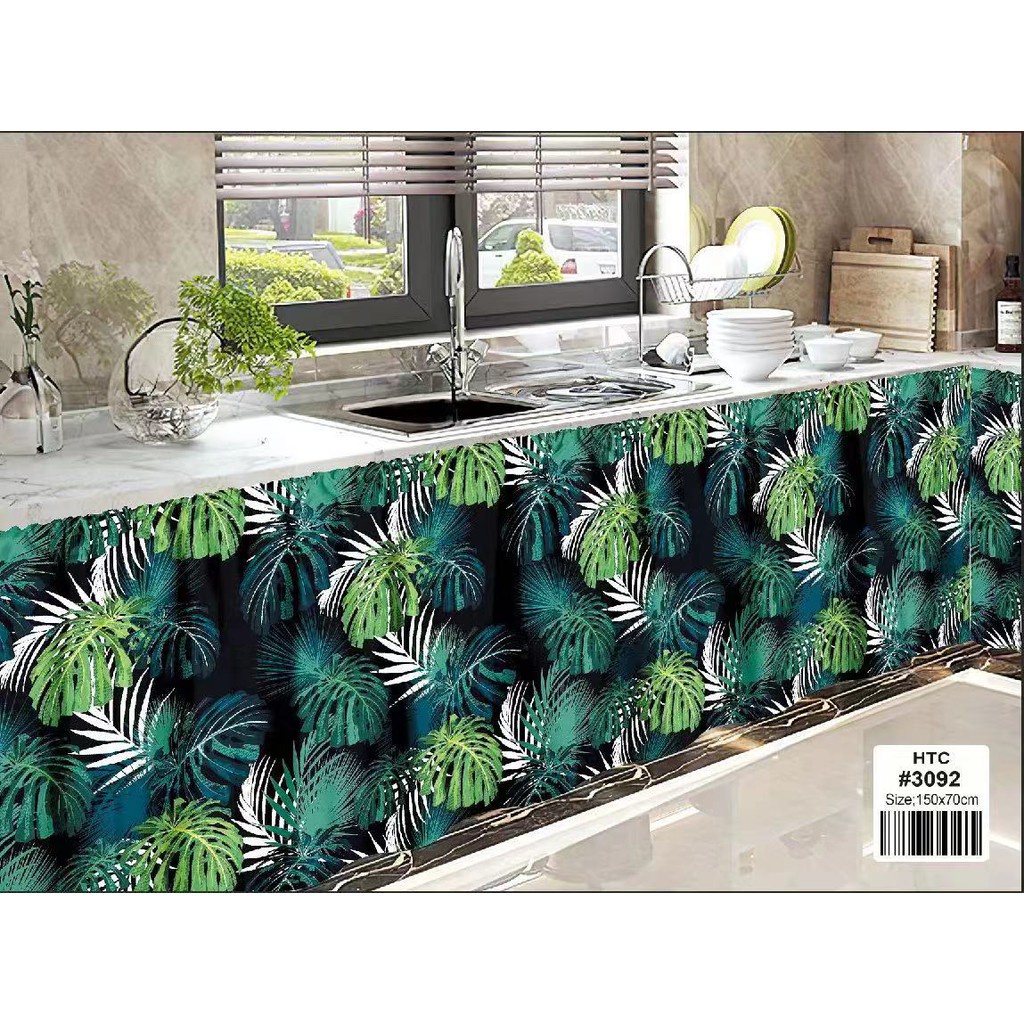 Sale Lababo Curtain Kitchen Sink Curtain Dark Color 70cm*150cm 1PC COD ...