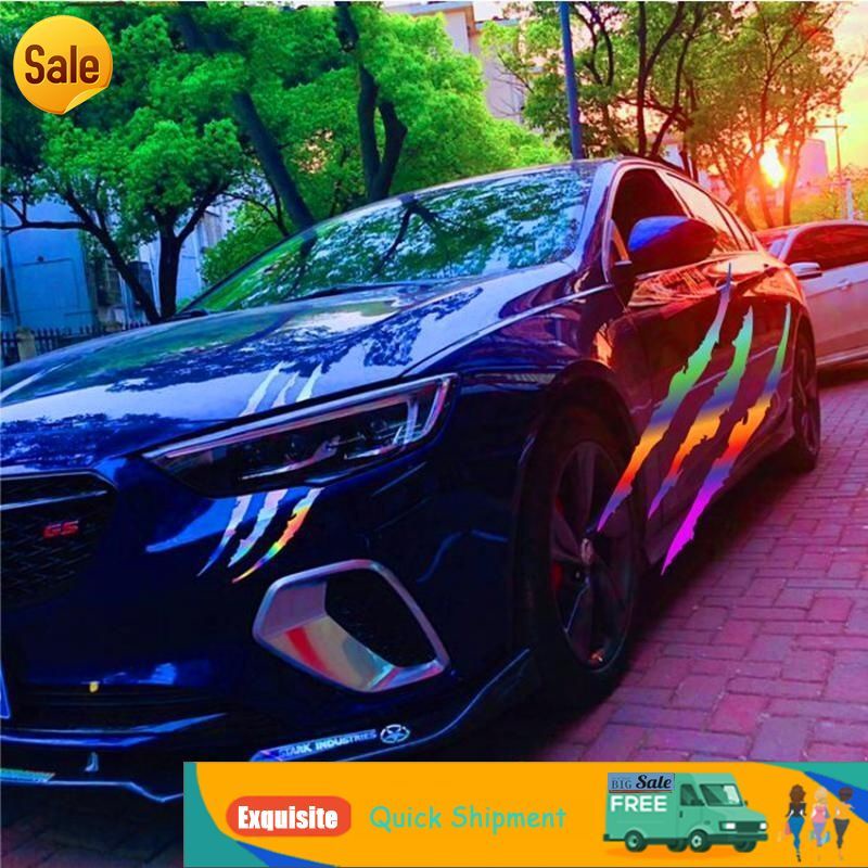 Magic claw car sticker headlights ghost claw laser gradient engine ...