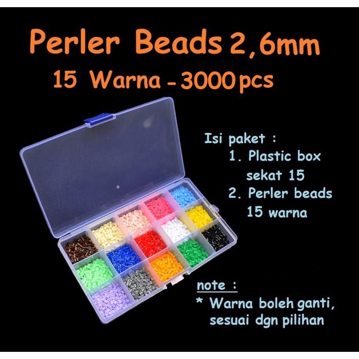 Hama beads Perler Beads 2.6 mm Box Package 15 Colors | Shopee Philippines