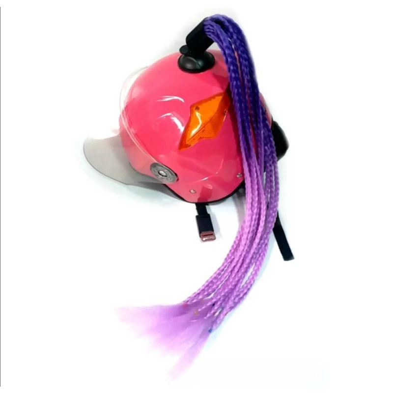 60cm Braid Decorate Gradient Ramp Braids Ponytail Helmet Hair Pigtails ...