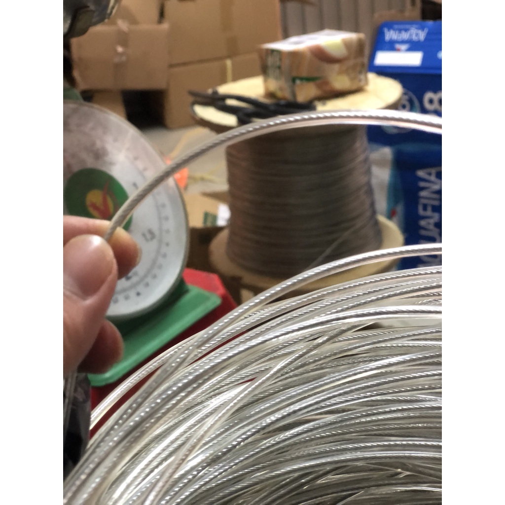 10 Meters of 3mm Plastic Coated Cable comes with 1 tensioner, 2 cable ...
