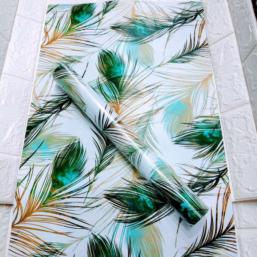 Wallpaper Sticker Premium Quality - Boho Feather (45 cm X 10 M ...