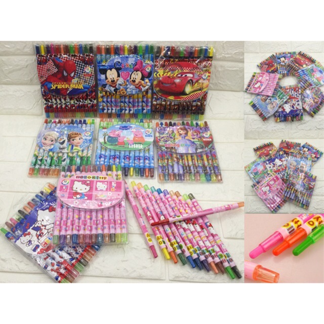 Hello kitty TWISTABLE crayons 12 colors (6.8 inches) | Shopee Philippines