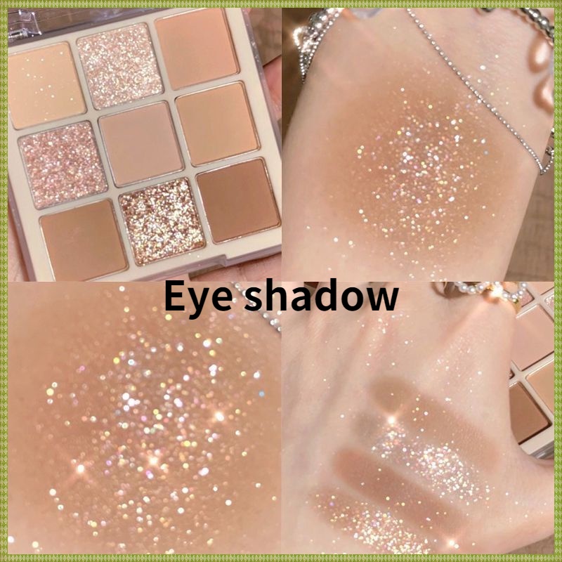 【Nine-color eyeshadow】Milk tea nine-color eyeshadow palette palette eye ...