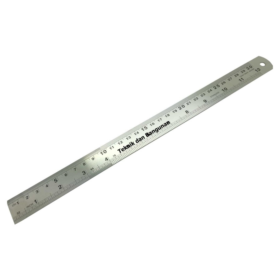 Steel Ruler/Iron Ruler 30cm (12") Metric & Inch | Shopee Philippines