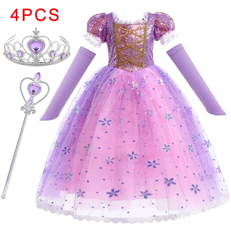 MQATZ Kids Cosplay Dresses For Girls Children Baby Girl Sequin Princess ...